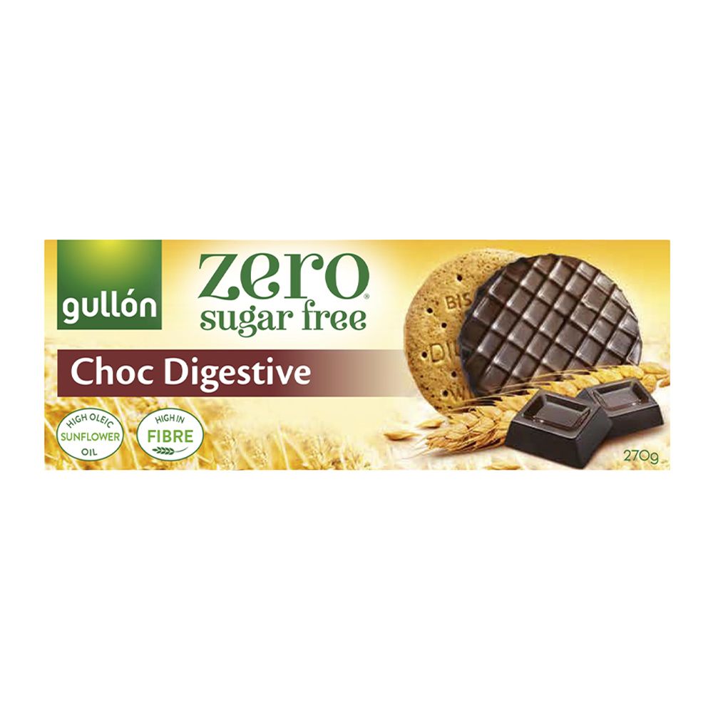 Gullon Zero Biscuit Digestive Coated With Dark Chocolate Sugar Free 270 ...