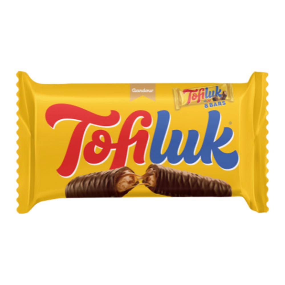 Gandour Tofiluk Milk Chocolate With Biscuit & Caramel Multipack (8 Bars ...